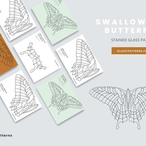 PATTERN • Swallowtail Butterfly Stained Glass Patterns • Digital ...