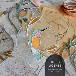 PATTERNS Hummingbird Stained Glass Patterns Digital Download: Hobby ...