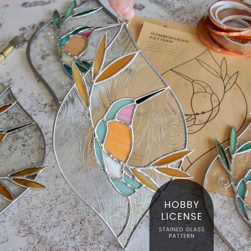 Hummingbird Stained Glass Pattern - Etsy