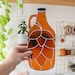 PATTERNS• Beer Growler With Hops Stained Glass Pattern • Digital ...