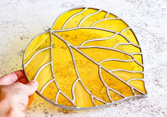 Leaves Stained Glass Patterns Leaf Stained Glass Sun Catcher