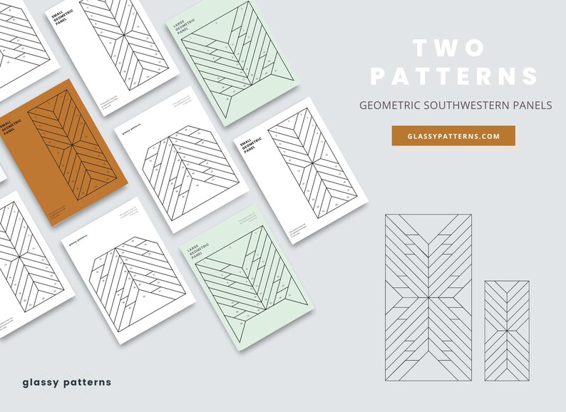 PATTERNS Geometric Southwestern Stained Glass Pattern - Etsy