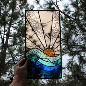 PATTERNS • 2 Ocean Sunshine Stained Glass Patterns • Digital Download ...