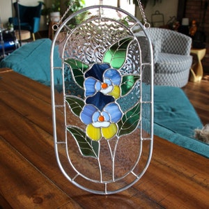 PATTERNS • 3 Pansy Flower Stained Glass Patterns • Digital Download ...