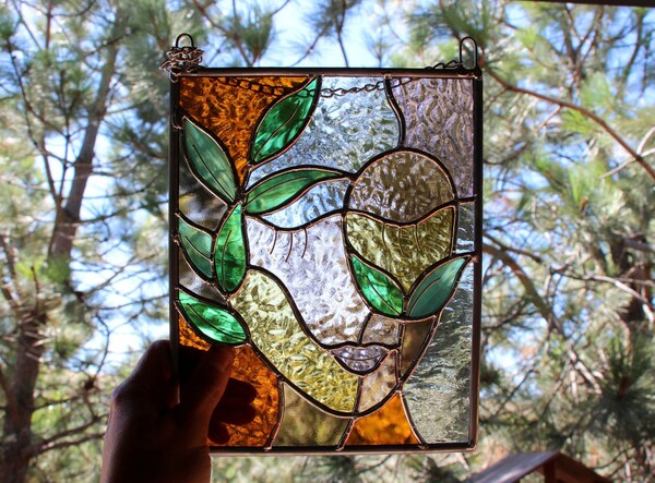 Digital Stained Glass Pattern for Download Feather 2 - Etsy Canada