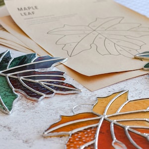 PATTERN • Maple Leaf Stained Glass Pattern • Digital Download ...