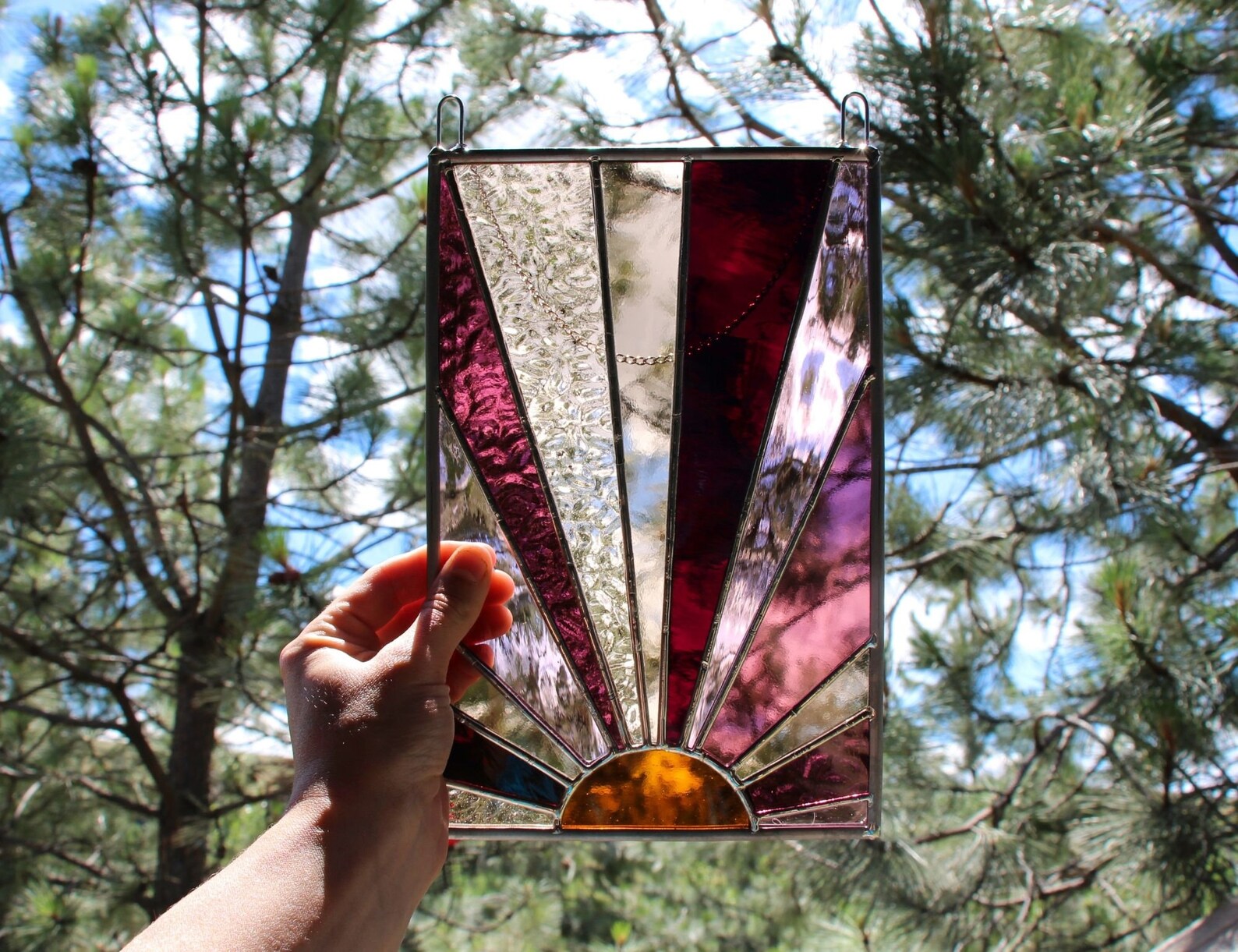 PATTERN Sunburst Panel Stained Glass Pattern Digital - Etsy