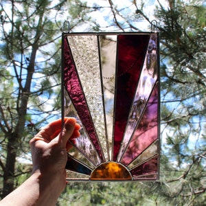 PATTERN • Sunburst Panel Stained Glass Pattern • Digital Download ...