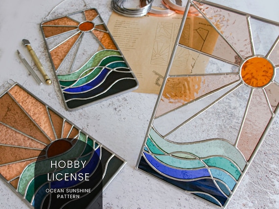 PATTERNS 2 Ocean Sunshine Stained Glass Patterns Digital - Etsy