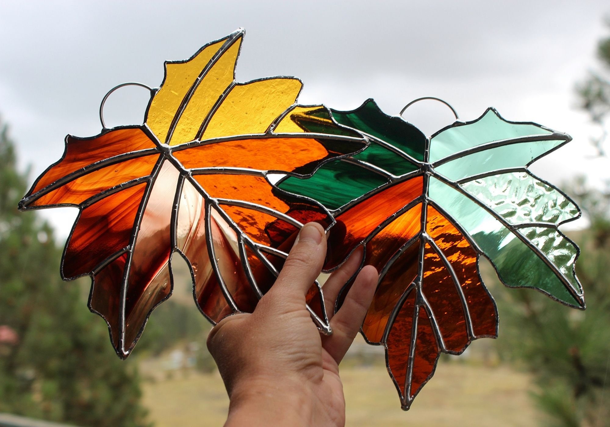 PATTERN Maple Leaf Stained Glass Pattern Digital Download: | Etsy