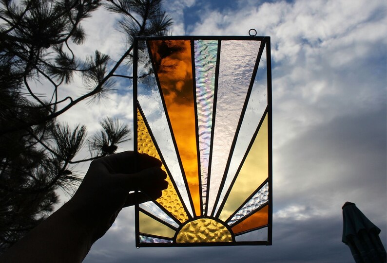 PATTERN Sunburst Panel Stained Glass Pattern Digital - Etsy