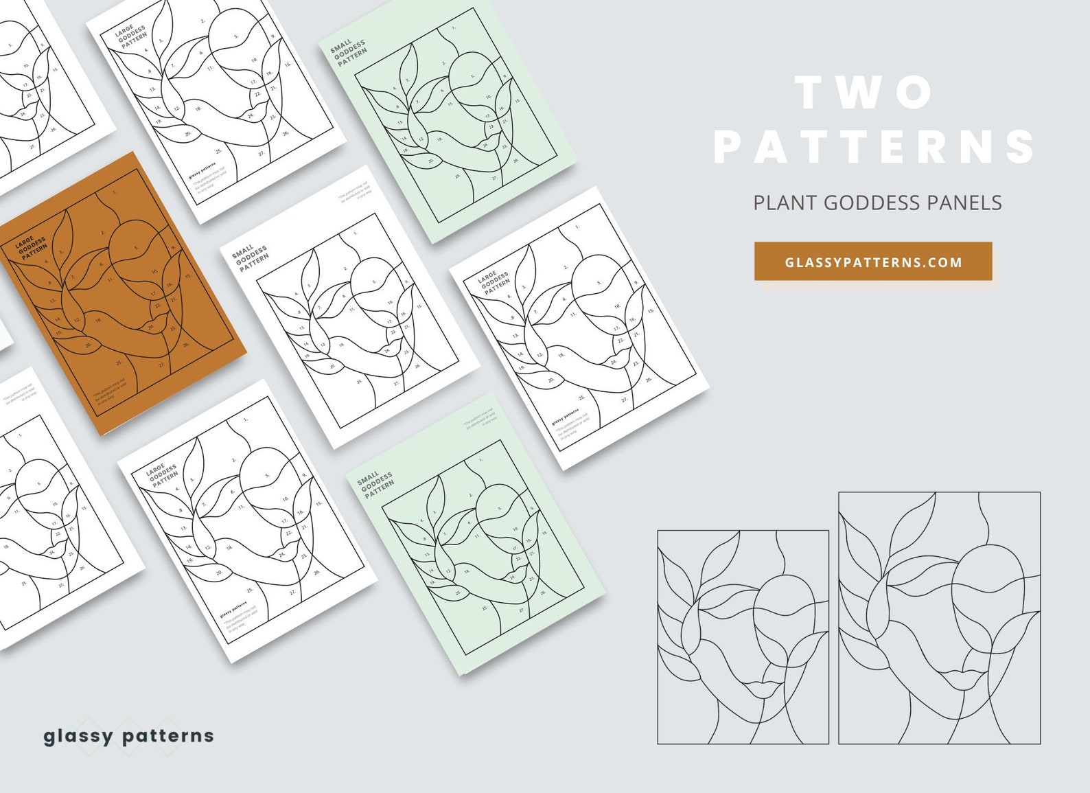 PATTERNS Plant Goddess Stained Glass Pattern Digital - Etsy