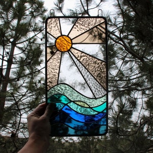 PATTERNS • 2 Ocean Sunshine Stained Glass Patterns • Digital Download ...
