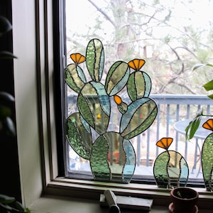 PATTERNS • Floral Cactus Stained Glass Patterns • Digital Download ...