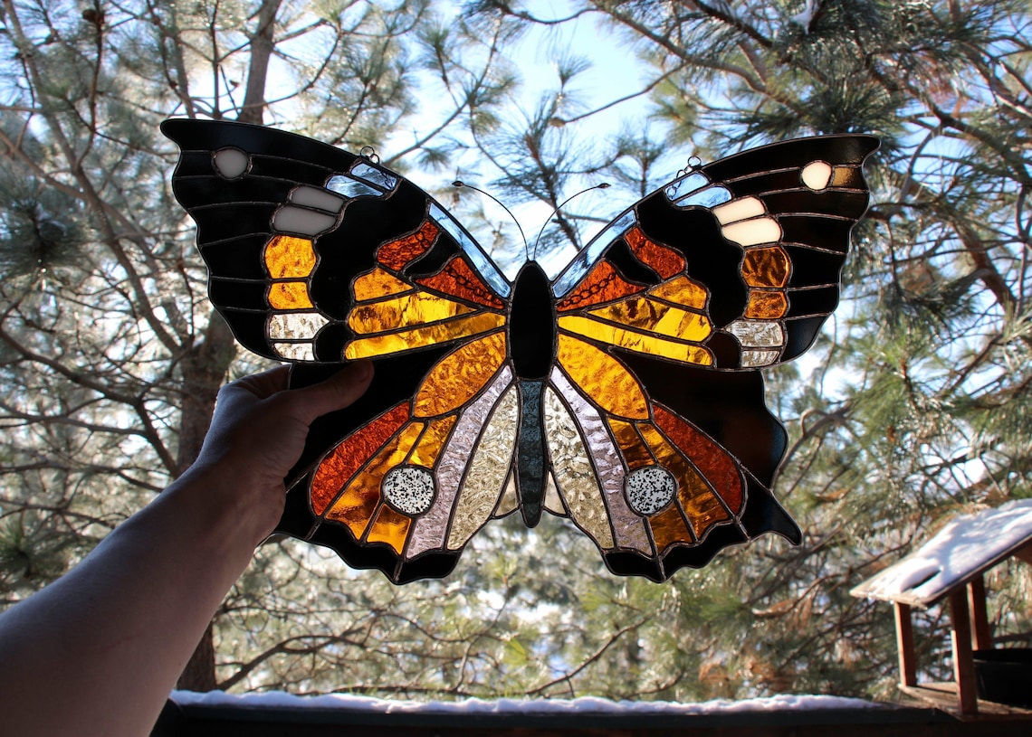 PATTERN Butterfly Stained Glass Pattern Digital Download: - Etsy