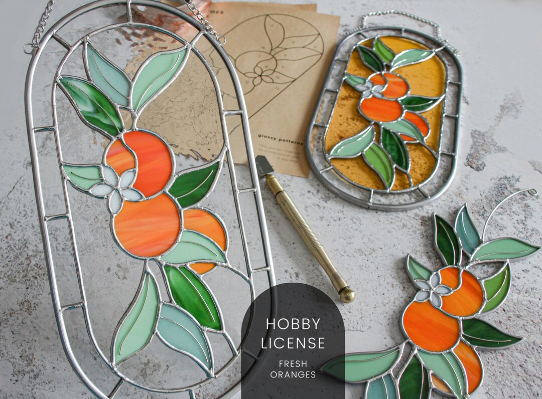 PATTERNS • Fresh Oranges Stained Glass Patterns • Digital Download ...