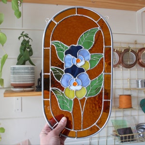 PATTERNS • 3 Pansy Flower Stained Glass Patterns • Digital Download ...