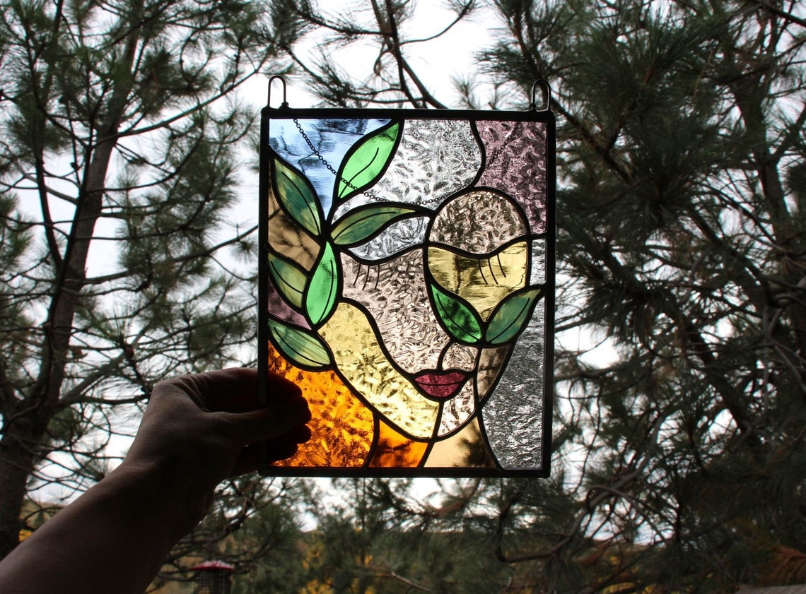 PATTERNS Plant Goddess Stained Glass Pattern Digital - Etsy