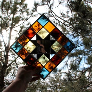 PATTERN • Geometric Quilted Square Stained Glass Pattern (works With ...