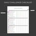 90 Day Challenge Tracker – Printable Tracker/checklist & Calendar ...