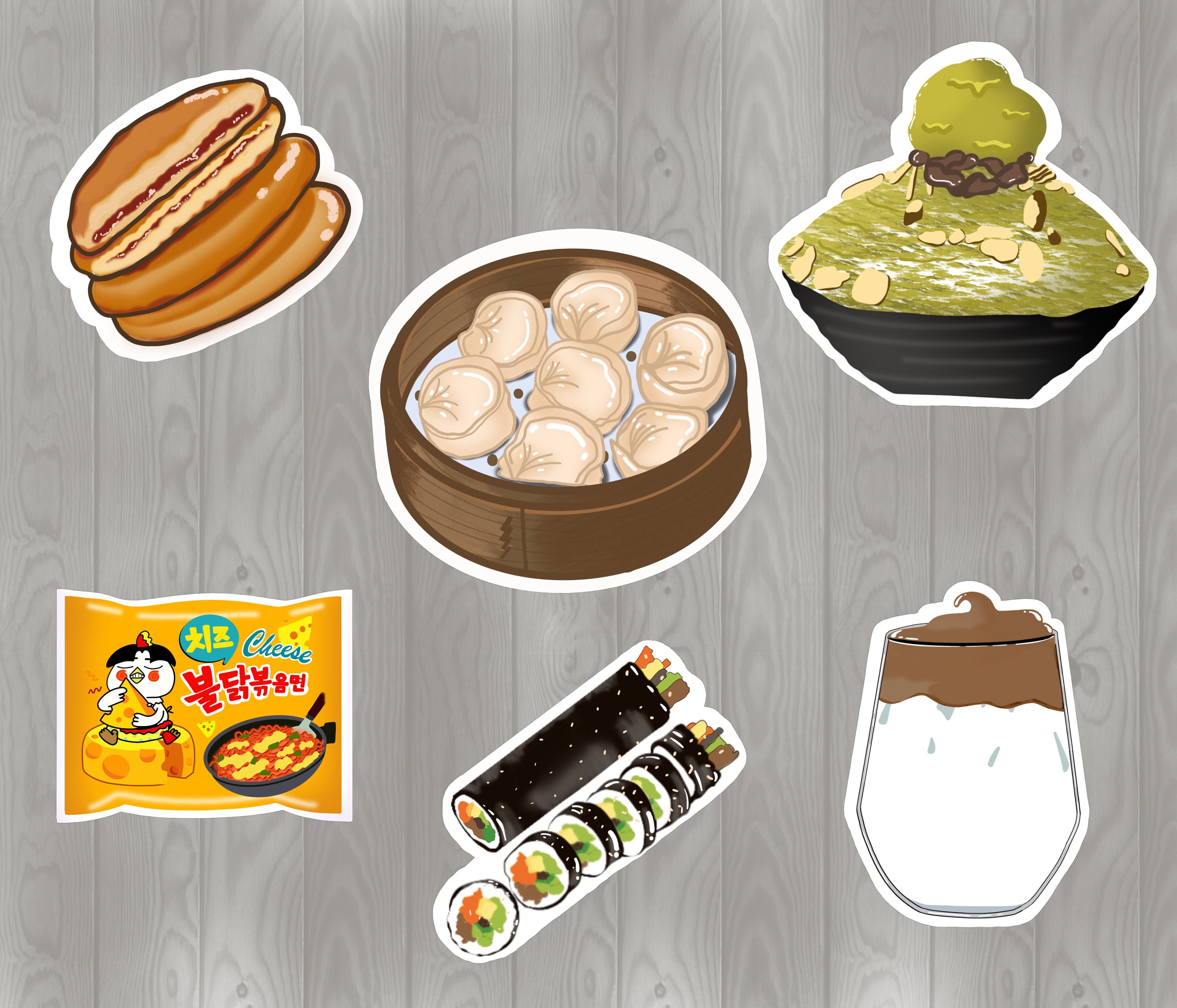 Korean Snack Sticker Sheet, K-drama Snacks, Korean Snacks, Asian Snack ...