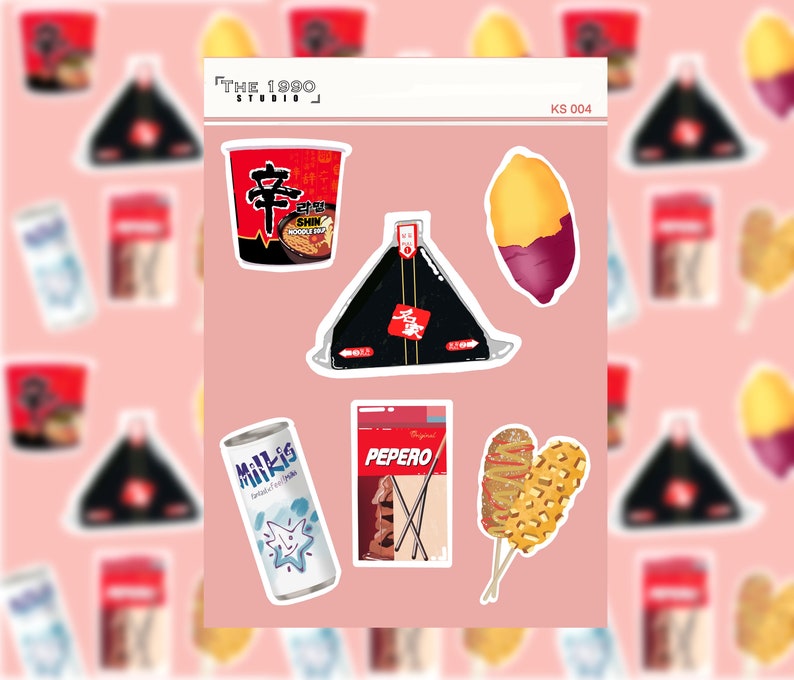 Korean Snack Sticker Sheet, K-drama Snacks, Korean Snacks, Asian Snack ...