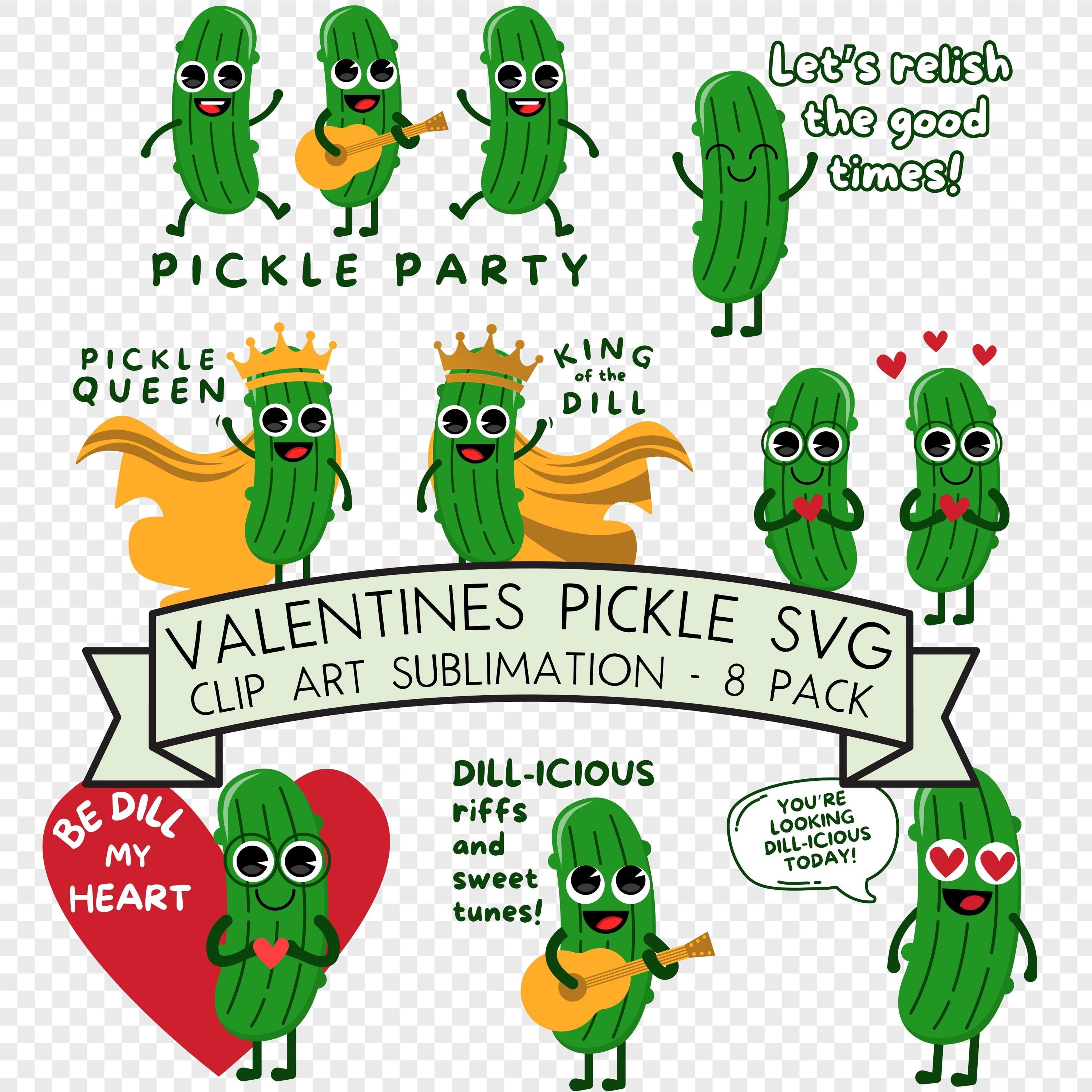 Valentines Pickles SVG Clip Art Bundle | Funny Pickle SVG | Instant ...
