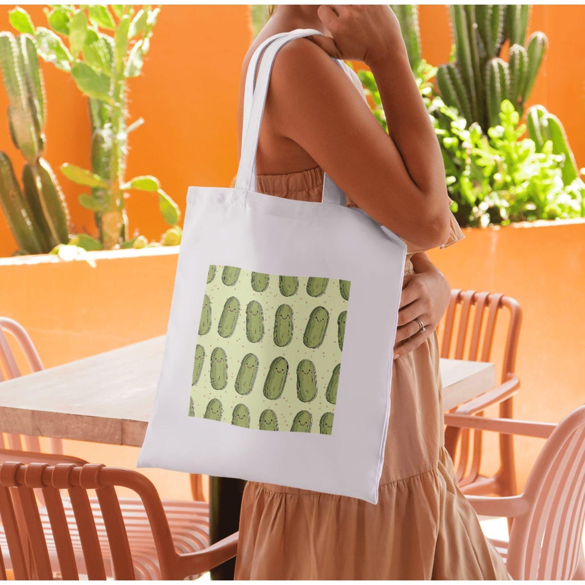 Happy Pickle Party 2 Pack Pickles Seamless Pattern, Pale Yellow ...