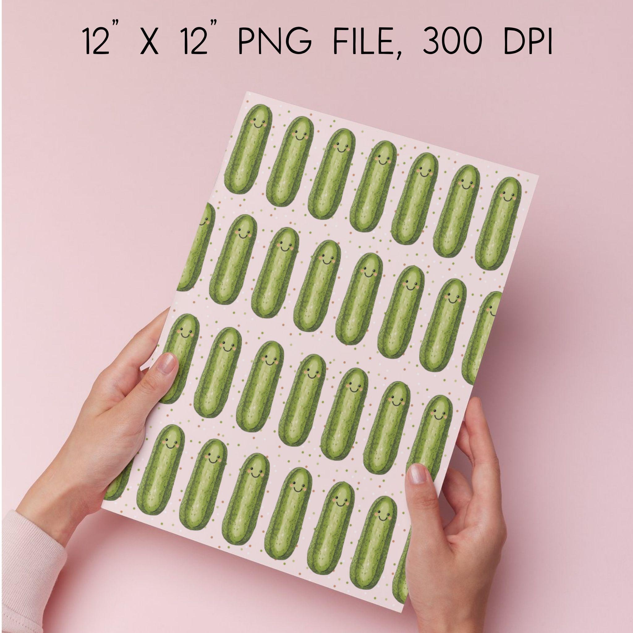 Pink Pickle Party! Pickles Seamless Pattern, Green Pink Pickle Pattern ...