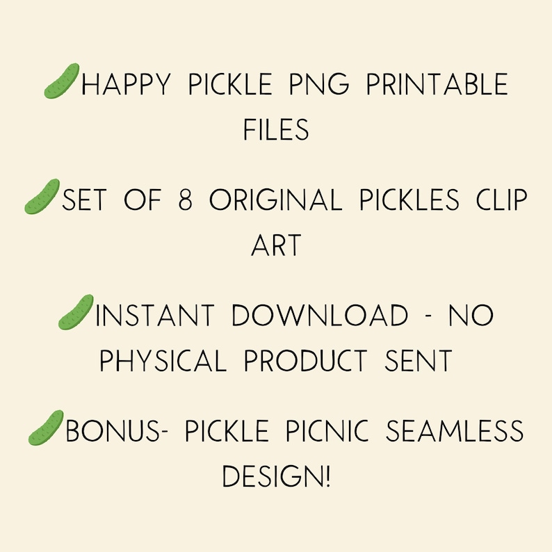 Olive Green Illustrated Happy Pickles Clip Art 8-pack Cute Smiling ...