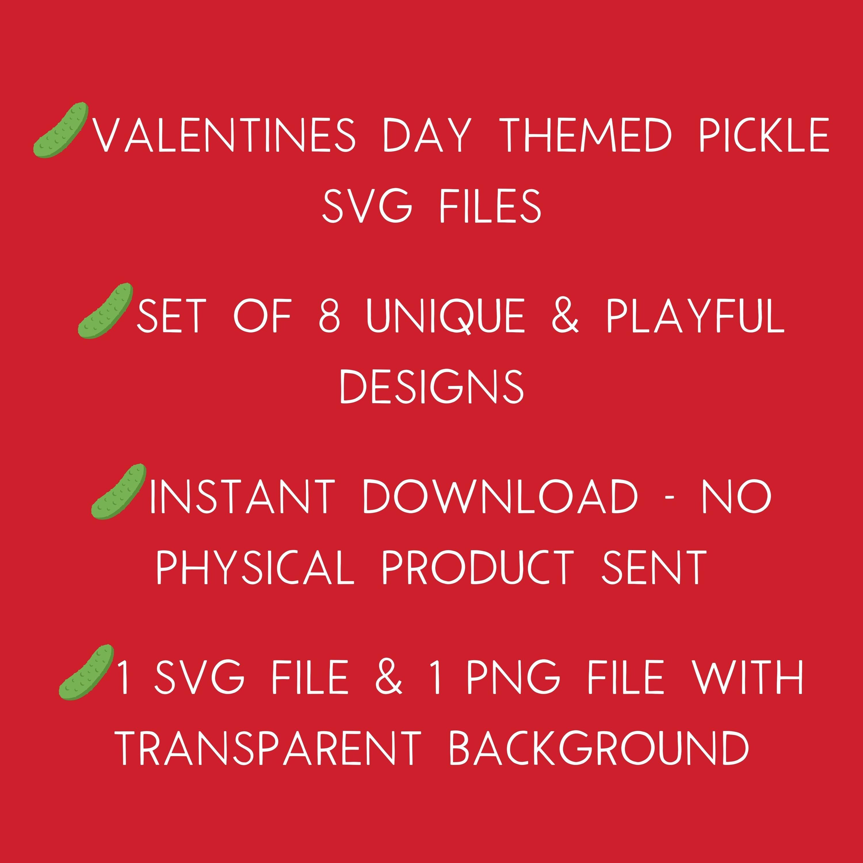 Valentines Pickles SVG Clip Art Bundle | Funny Pickle SVG | Instant ...