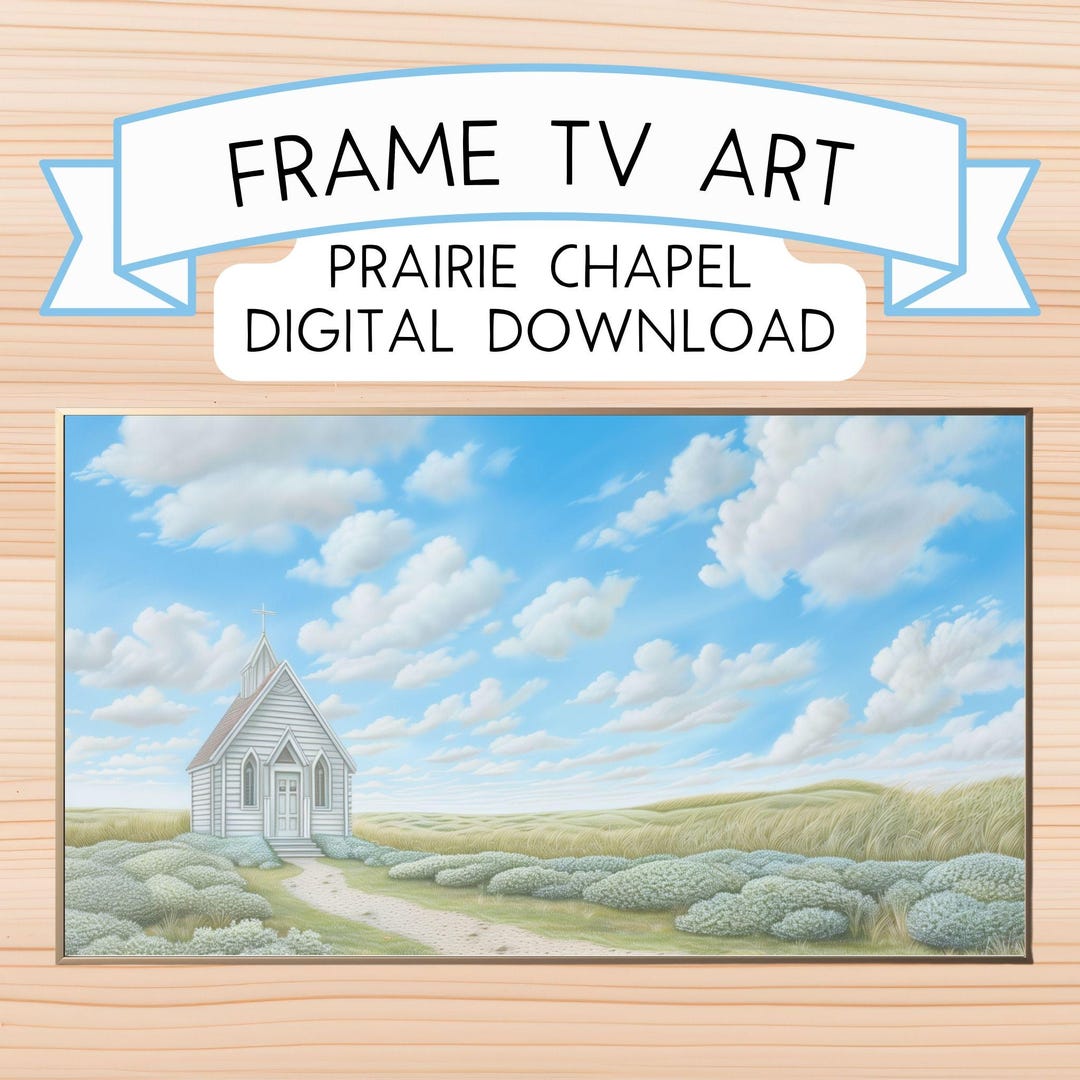 Prairie Chapel Frame TV Digital Download, Church on a Prairie, Meadow ...