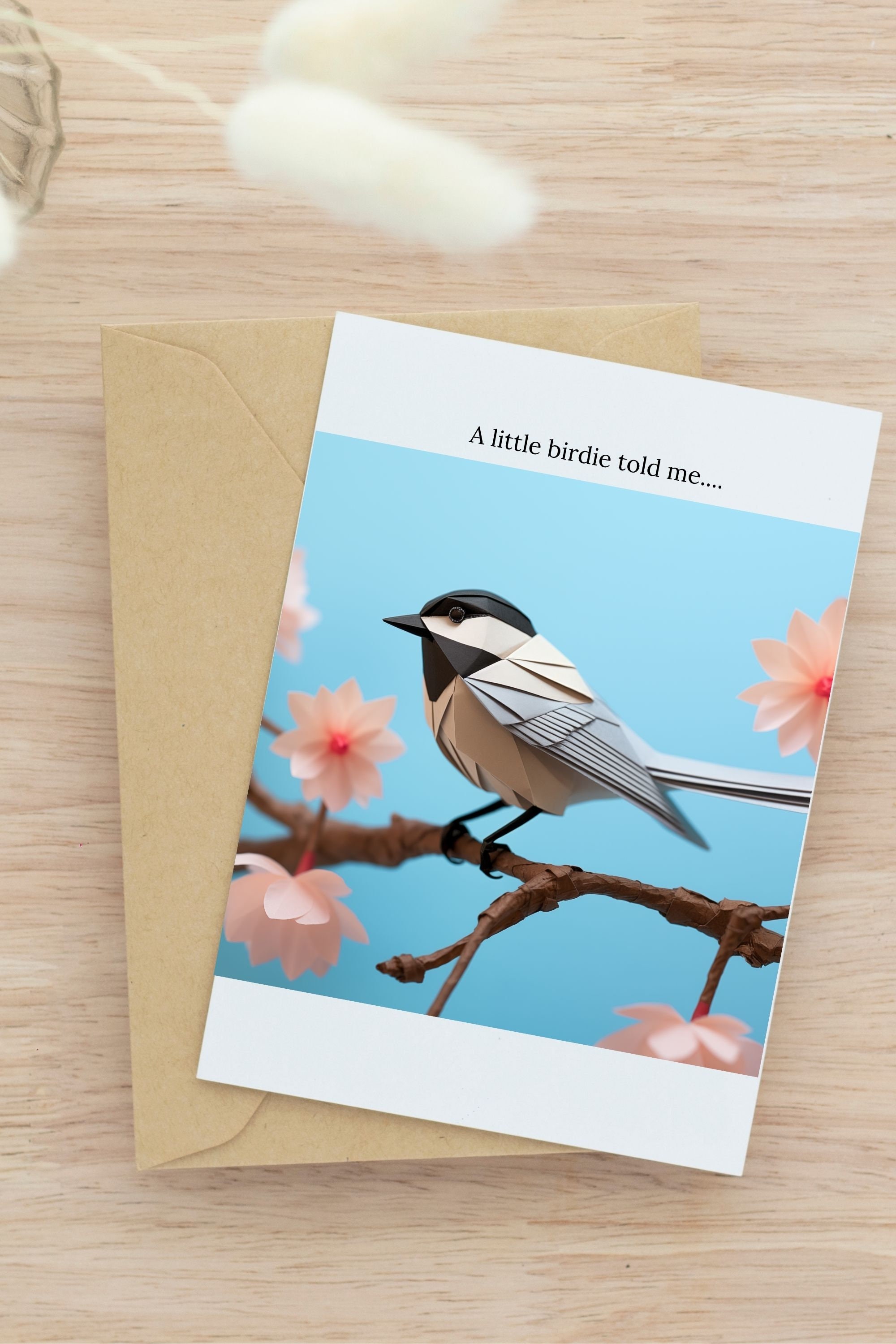 Printable Origami Bird Art | Black-capped Chickadee Artwork | Gift for ...