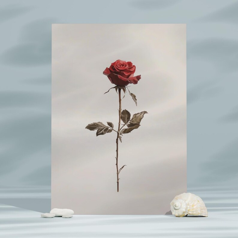 4 Vintage Red Roses Clipart Sublimation PNG | Valentines Roses Instant ...