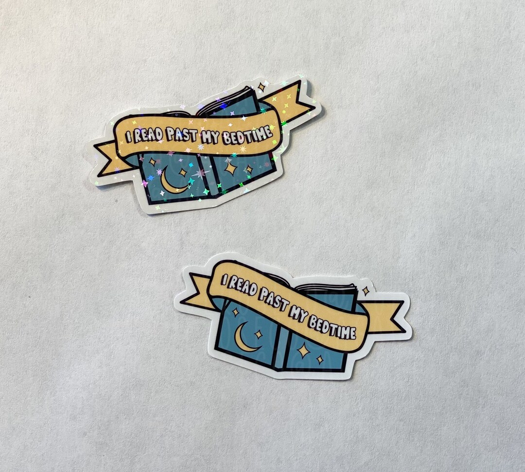 I Read Past My Bedtime Sticker, Book Lover, Kindle Sticker, Laptop ...