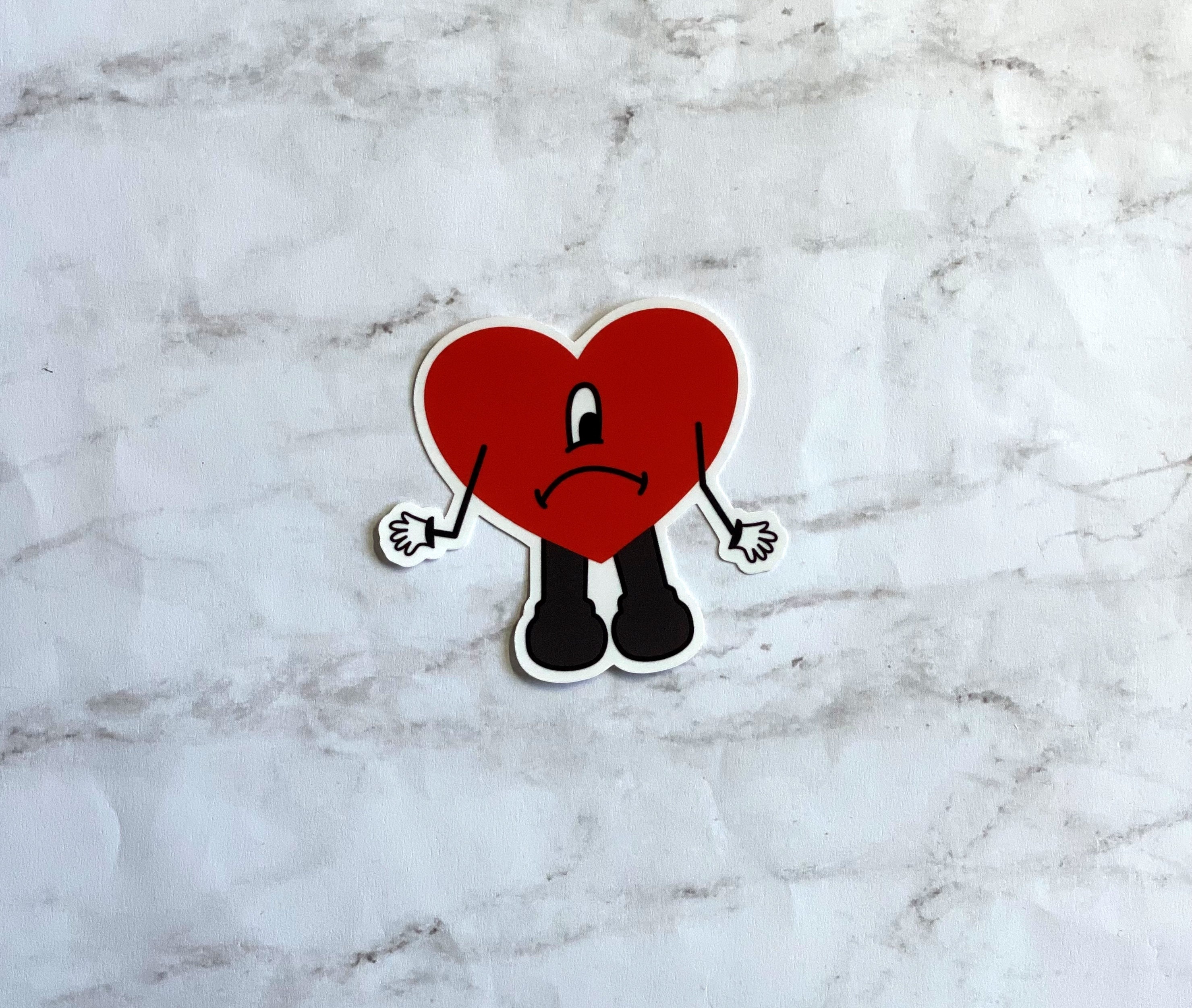 Bad Bunny Heart Sticker Holographic Sticker Verano Sin Ti - Etsy