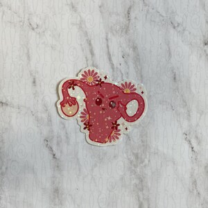 Angry Uterus Sticker, Holographic Sticker, Uterus Middle Finger ...