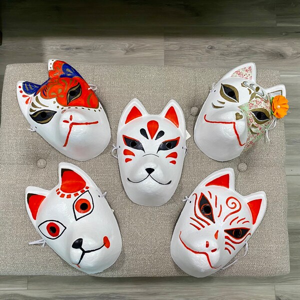 Japanese Kitsune Mask - Etsy