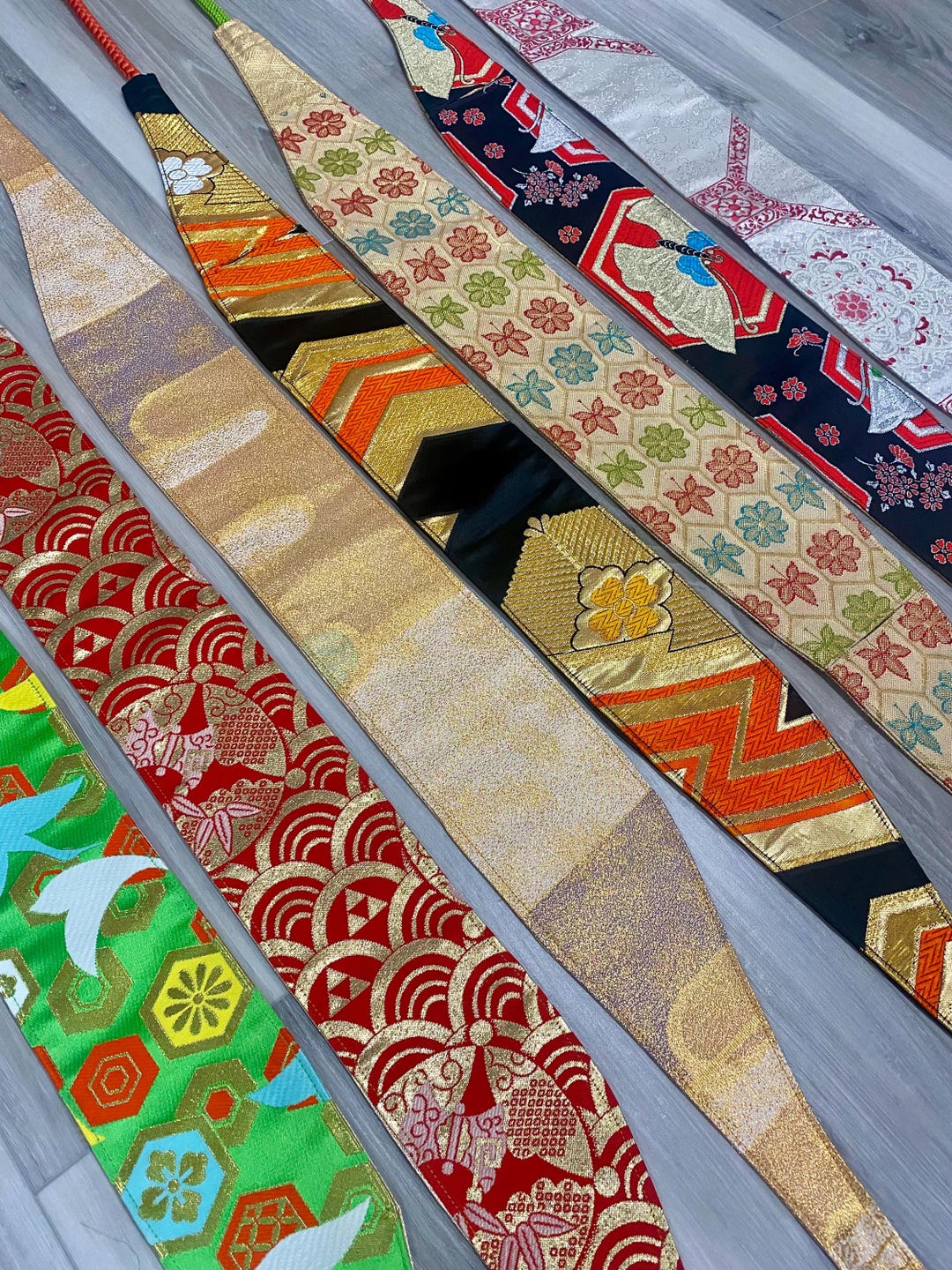 Upcycled Japanese Kimono Obi Belt With Obijime Cord, Vintage Kimono/obi ...