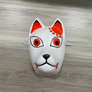 Japanese Fox Mask, Kitsune Mask, One Size Fits All, Obon Festival ...