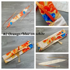 Upcycled Japanese Kimono Obi Belt With Obijime Cord, Vintage Kimono/obi ...
