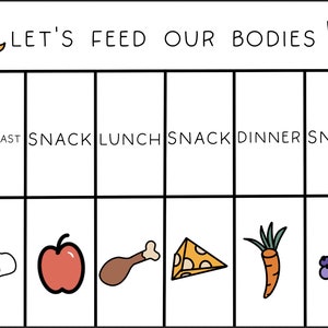 Morning, Bedtime & Eating Routine Chart - Etsy