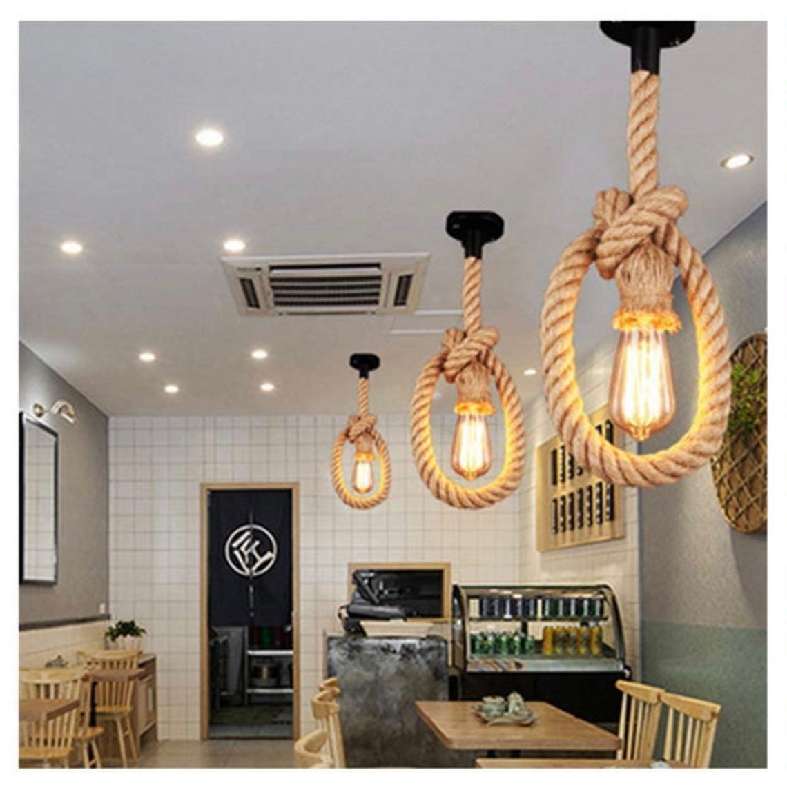 Hemp Rope Pendant Light jute - Etsy