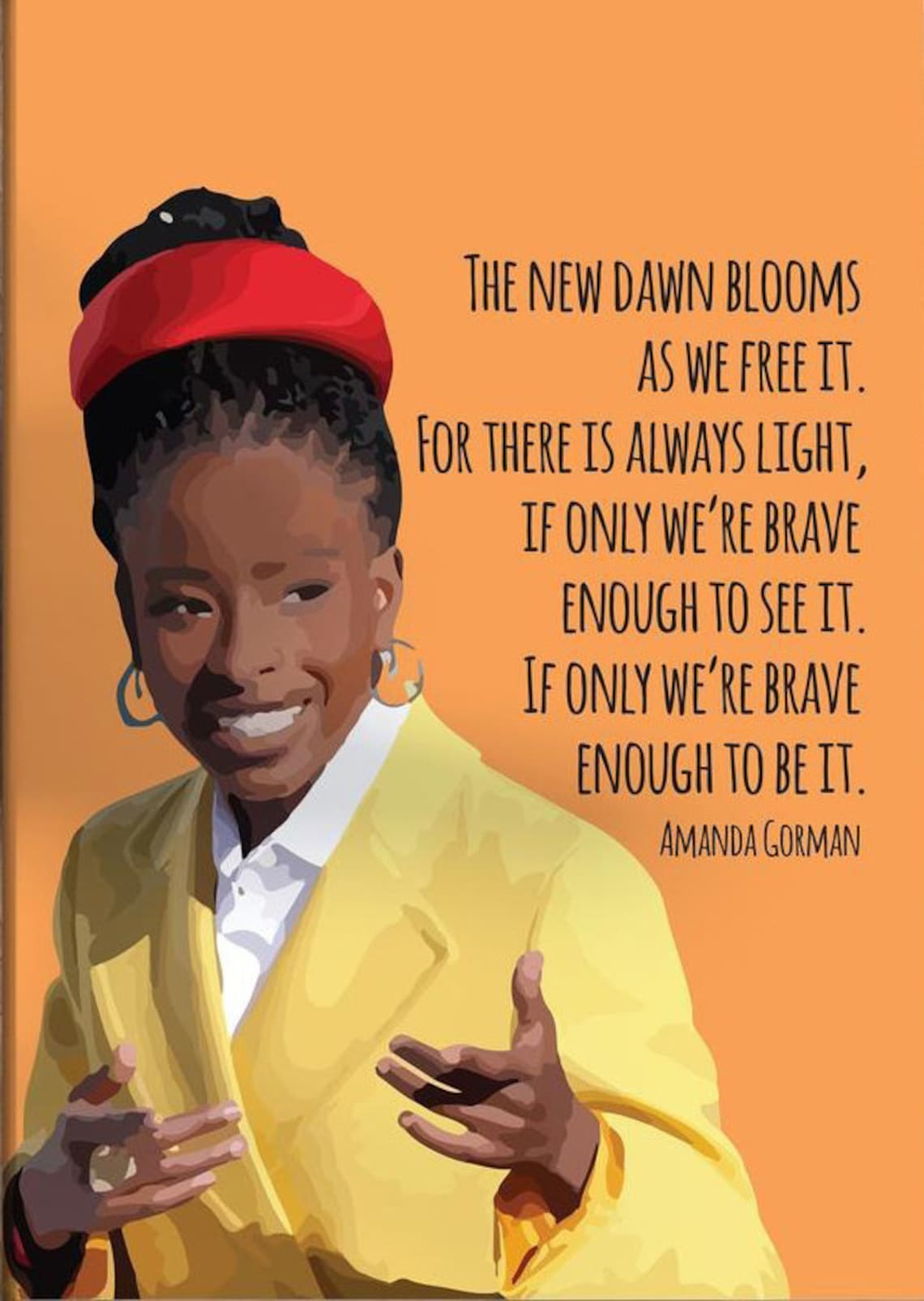 Amanda Gorman Quote Poster | Etsy