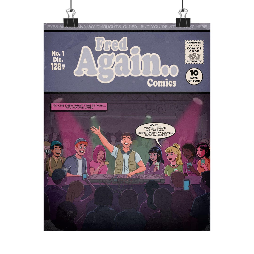 Fred Again Boiler Room Rave Poster - Comic Book Style Print - Retro DJ ...