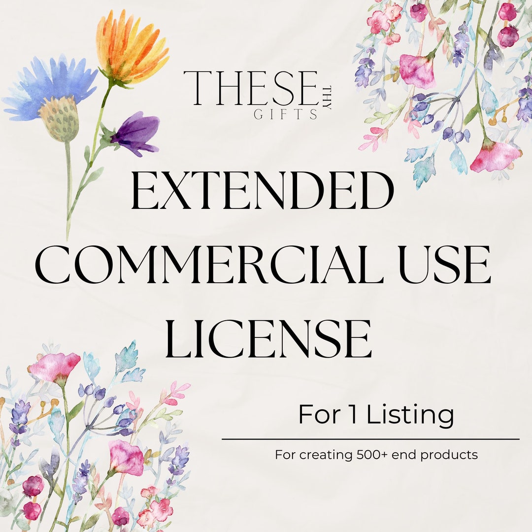 Extended Commercial License for ONE Clip Art Listing - Etsy