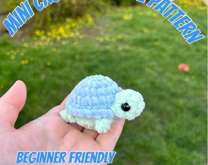 Mini Fluffy Turtle Crochet Pattern Tortoise Amigurumi - Etsy