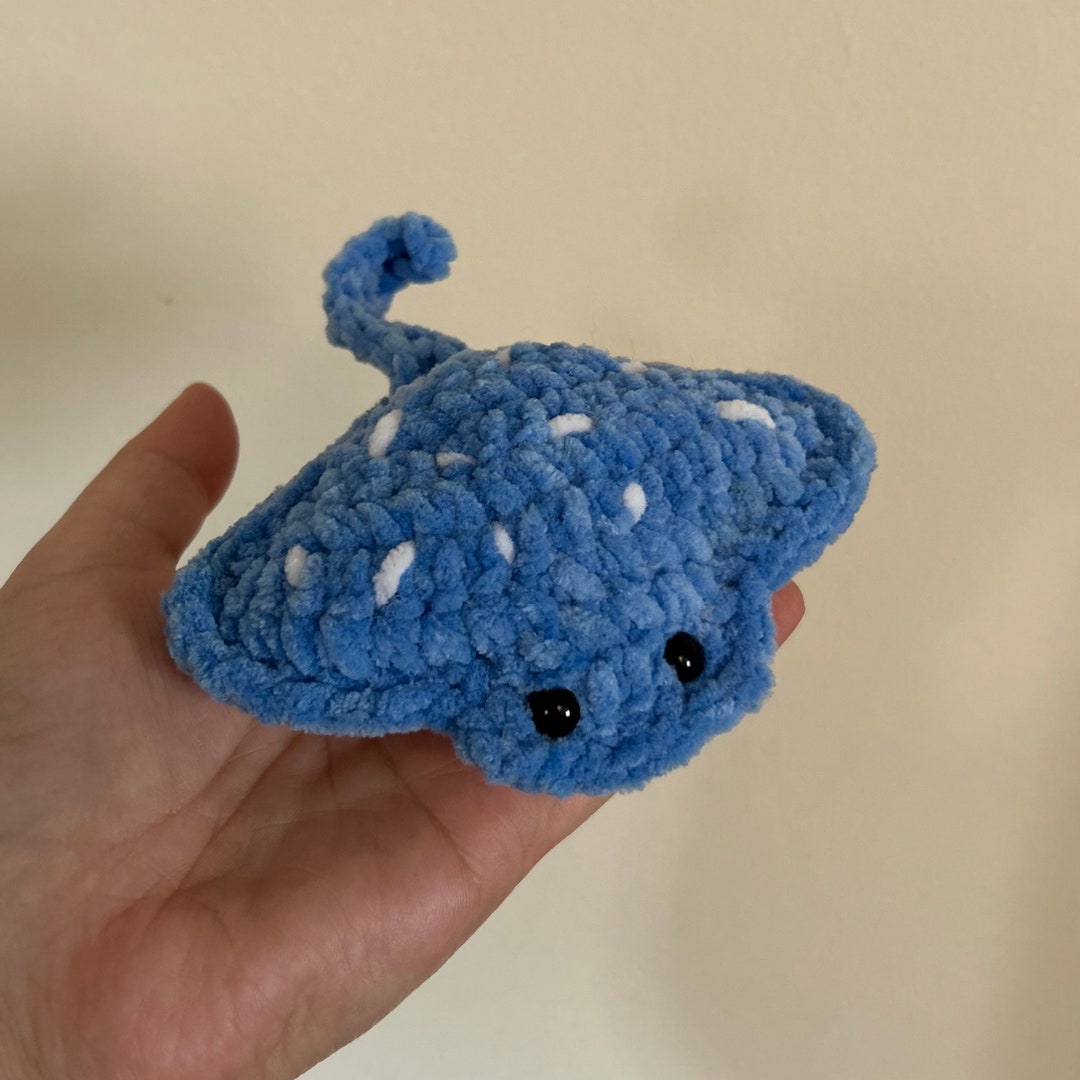 Fluffy Crochet Stingray Fish Amigurumi Plush Plushie Teddy - Etsy UK