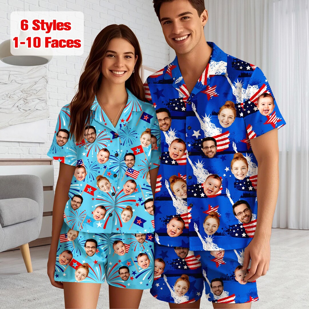 Custom Face Pajama Set: Personalized Family Matching Pjs - Etsy