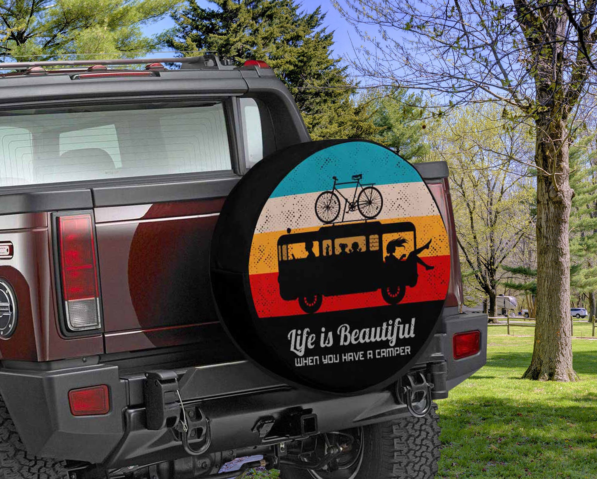 Custom Camper Spare Tire Cover Personalized Text Picture | Etsy